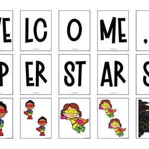 Superhero Theme Back to School Bulletin Board Kit | Welcome Superstars ...