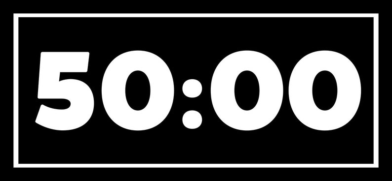 Simple All Black Countdown Timer Classroom Management Tool Commercial ...