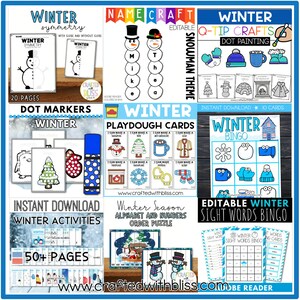 January Preschool-kindergarten Bundle, January Kindergarten Activities ...