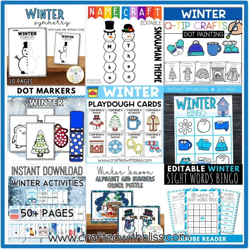 January Preschool-kindergarten Bundle, January Kindergarten Activities ...