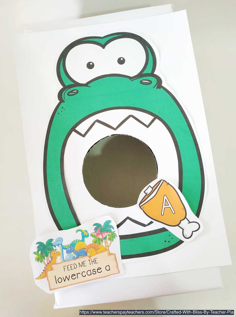 Feed the Dino Dinosaur Theme Feed the T Rex Literacy Center Math Center ...