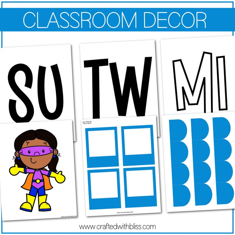 Superhero Theme Back to School Bulletin Board Kit | Classroom Decor ...
