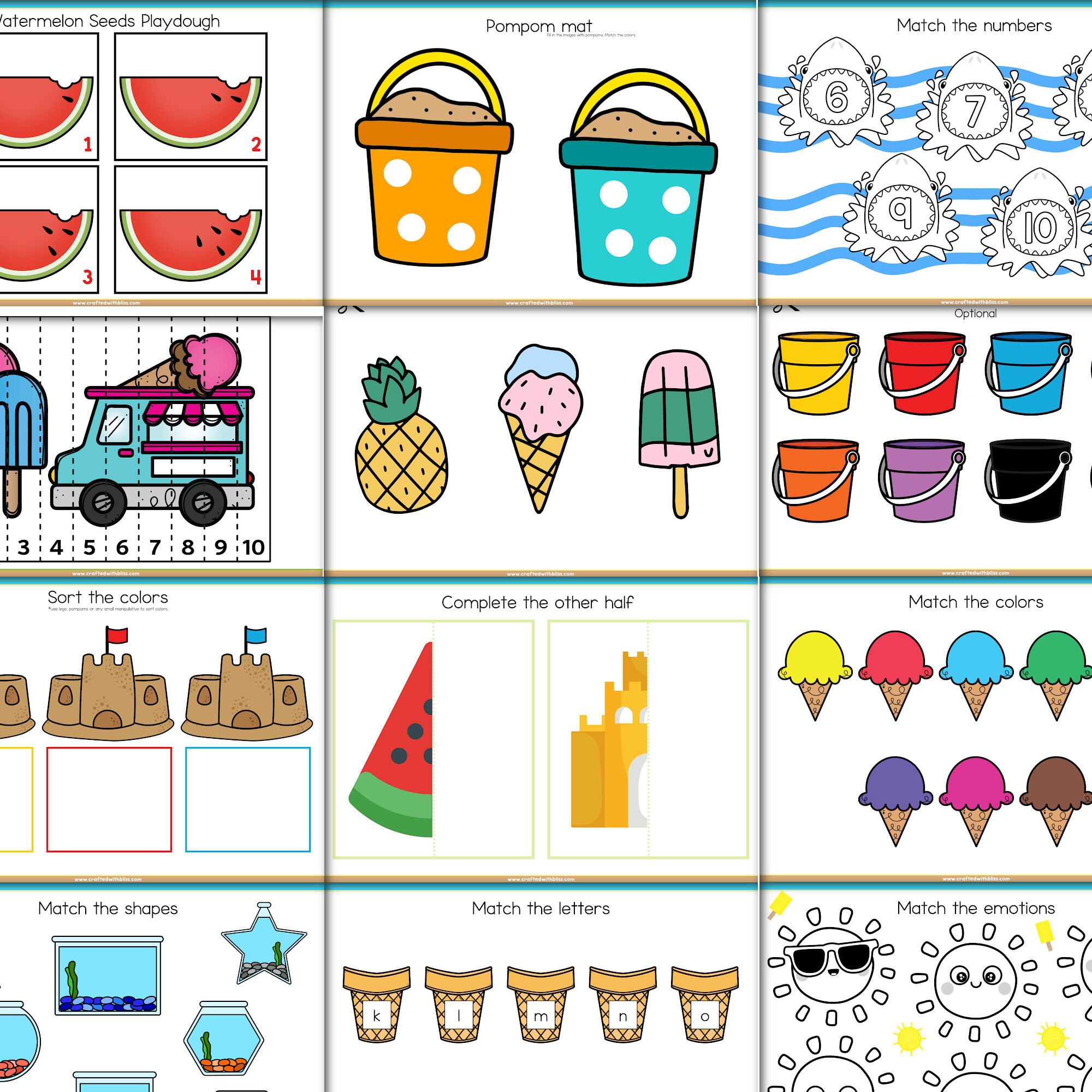 Summer Busy Binder/ Summer Season Busy Book Toddler - Etsy