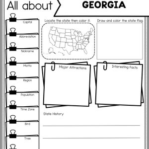 50 States Research Project | Homeschool | US States | Geography - Etsy