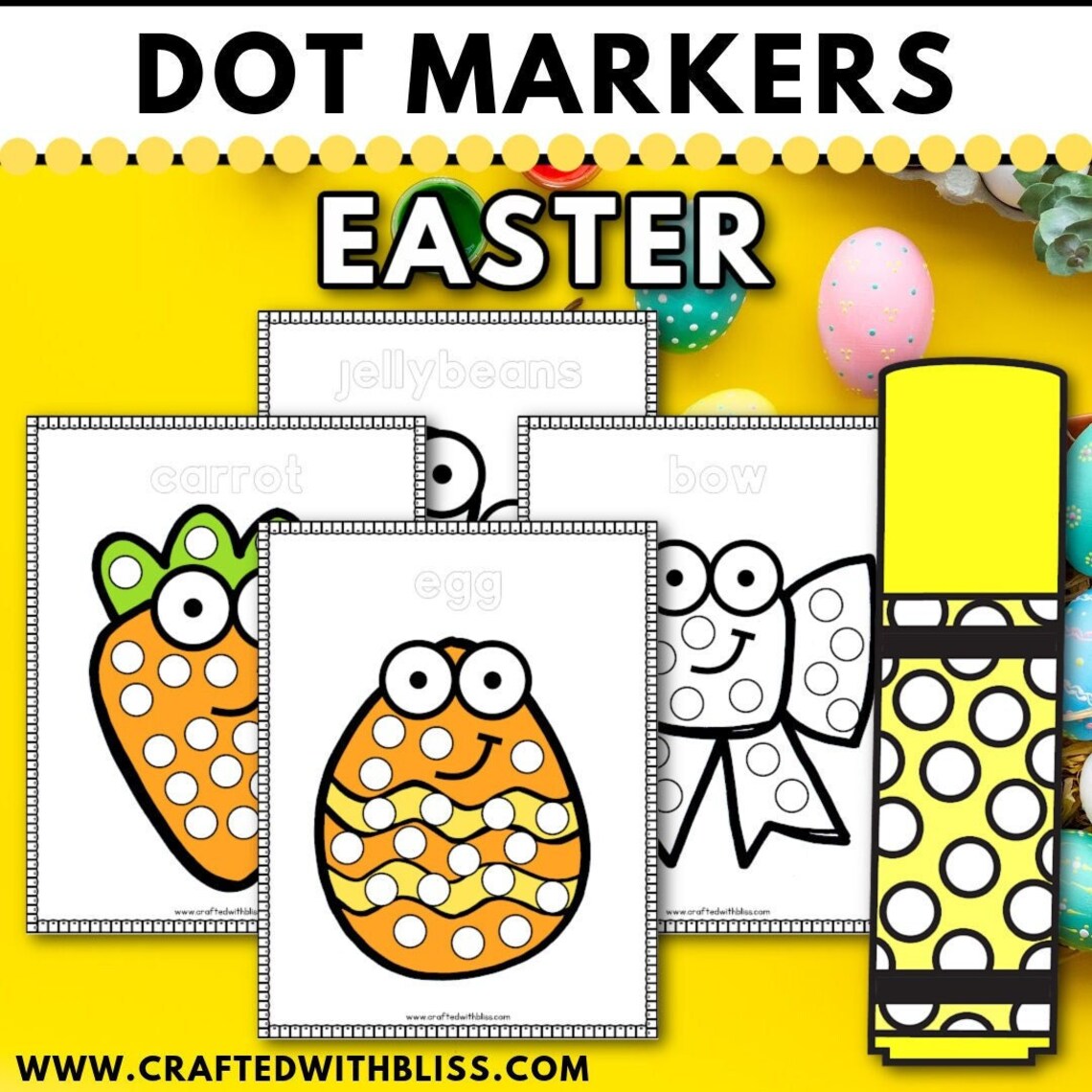 Easter Do-a-dot Marker Fine Motor Printable Easter Dot Marker - Etsy