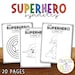 10 Superhero Symmetry for Kids, Drawing Challenge for Early Finishers ...