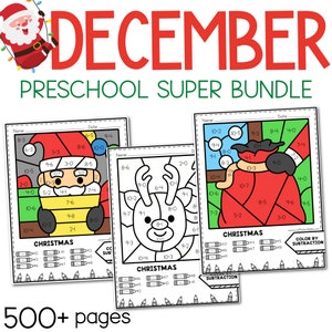 December Preschool Super Bundle, Christmas Kindergarten Activities ...
