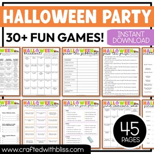 Halloween Party Game Printable Bundle - Etsy