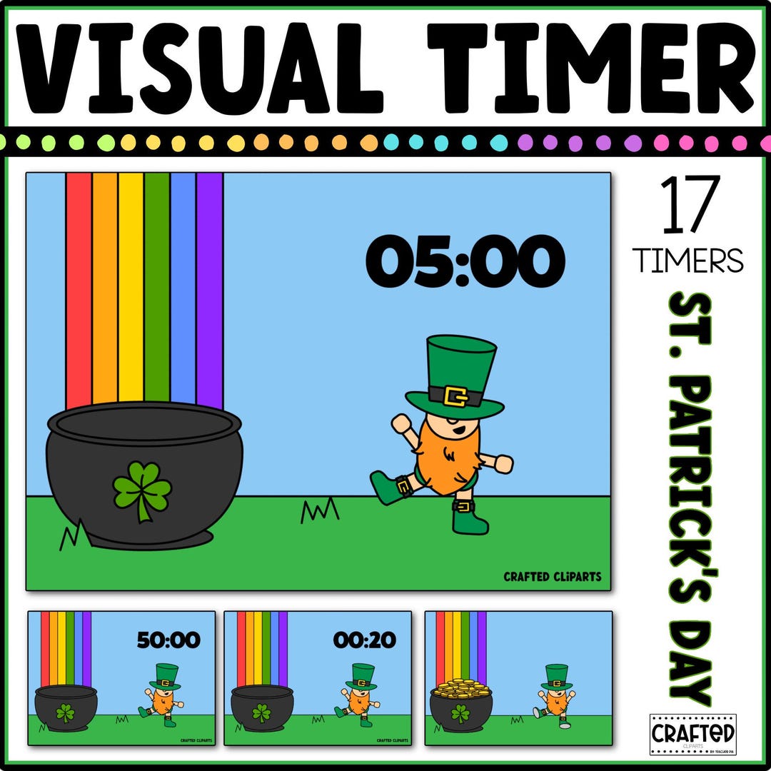 St. Patrick's Day Visual Timer Countdown Classroom Management Tool ...