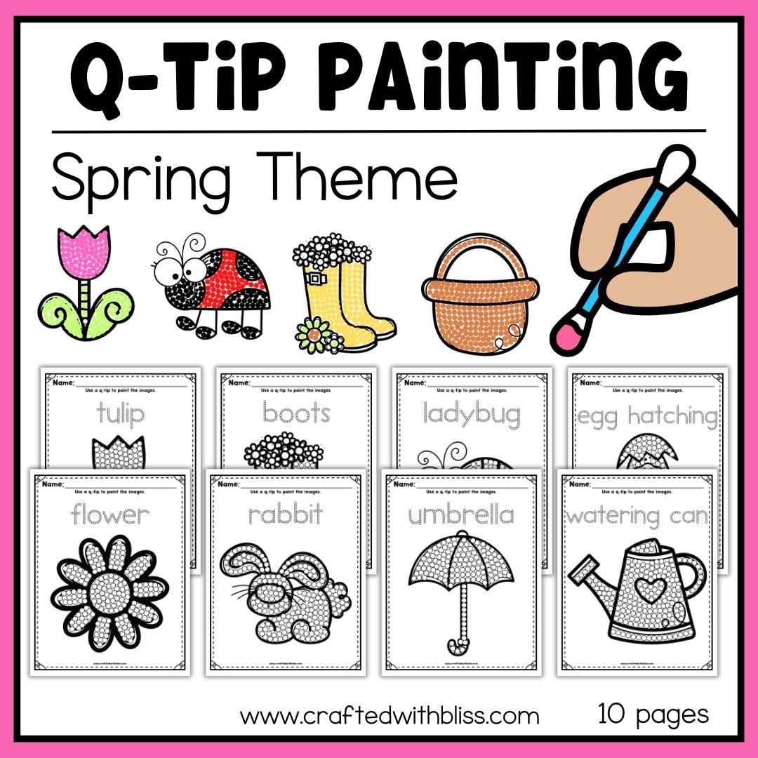 Q-tip Painting Spring Craft - Etsy