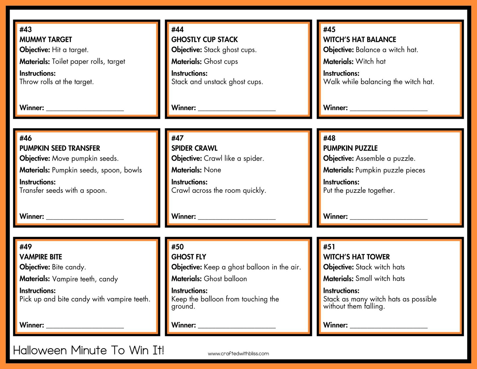 Halloween Party Minute Games Ice Breaker 50 Games for Adult Friends ...