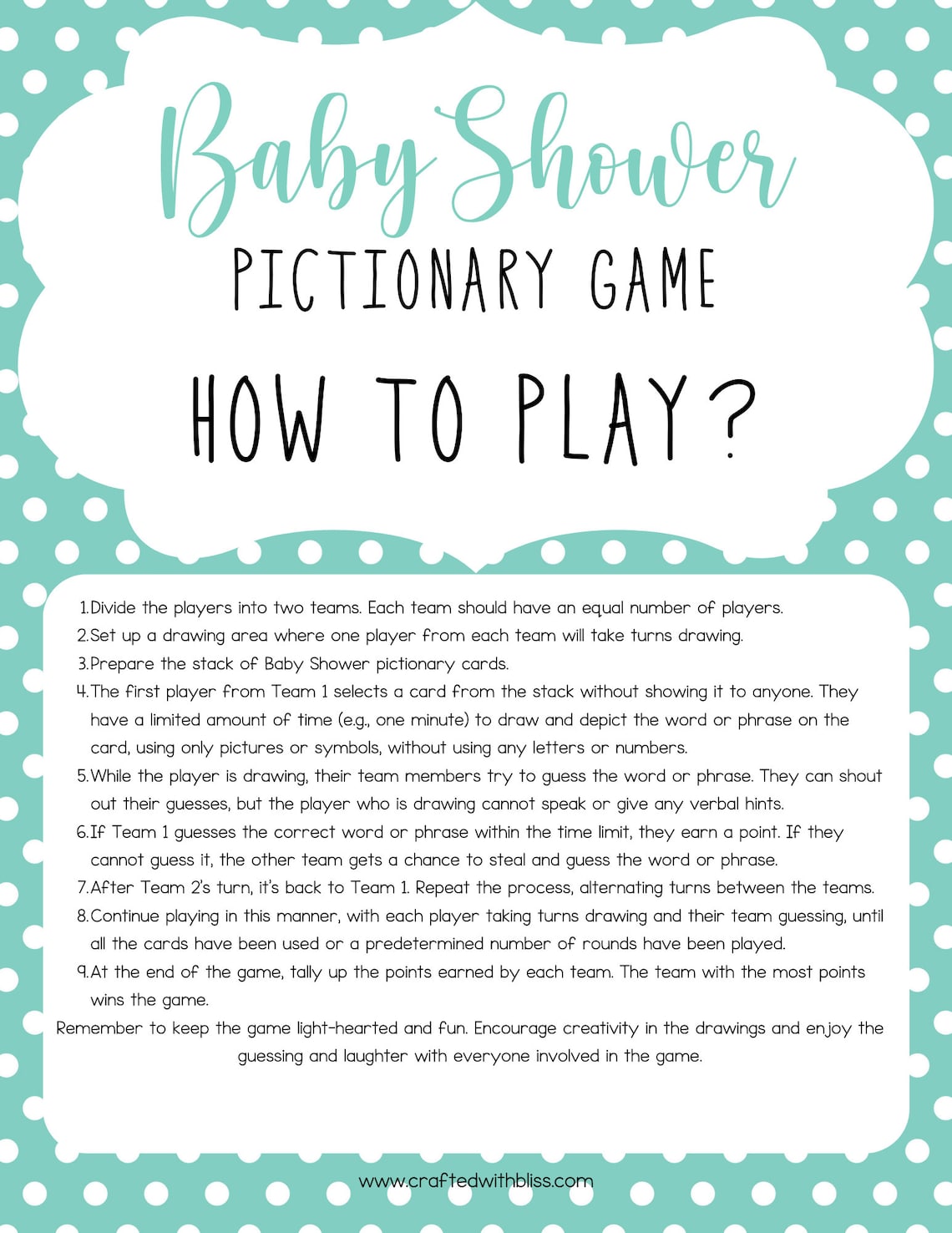 The Ultimate Baby Shower Pictionary Game 64 Cards Ice Breaker Games ...