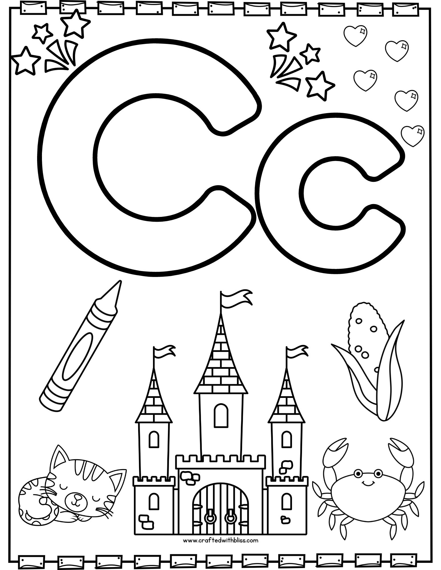 26 Pages Alphabet Coloring Book Printable for Kids Alphabet - Etsy