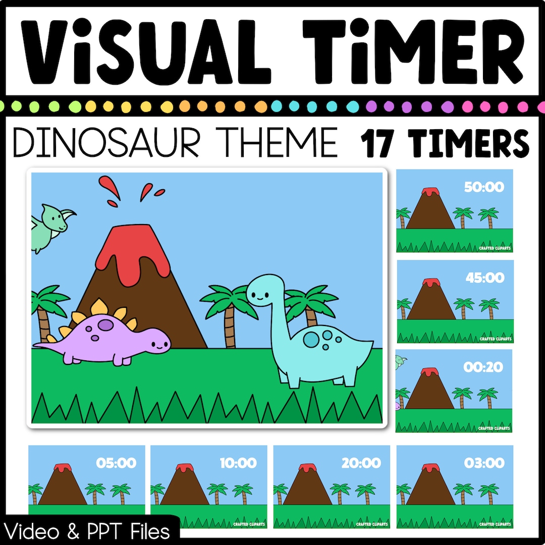 Dinosaur Visual Timer Countdown Classroom Management Tool Transition ...