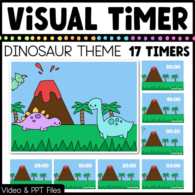 Dinosaur Visual Timer Countdown Classroom Management Tool Transition ...