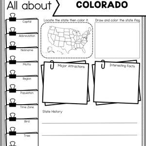 50 States Research Project | Homeschool | US States | Geography - Etsy