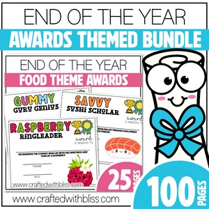 Editable End of the Year Awards Classroom Certificate Themed Bundle ...