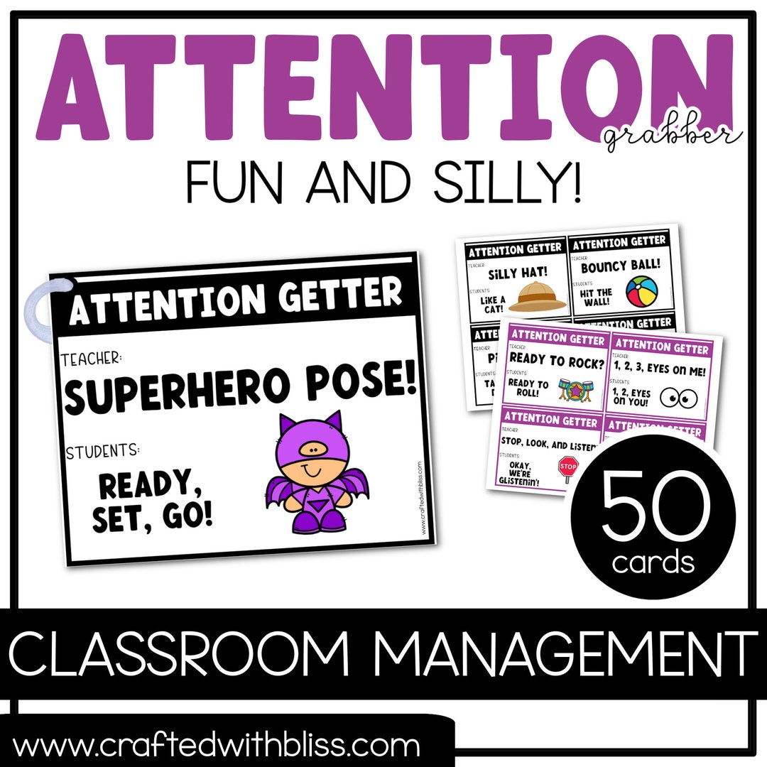 Fun and Silly Attention Getter Grabber | Classroom Management Tool Back ...