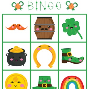 St. Patrick's Day Bingo for Classroom Game Preschool Kindergarten (10 ...