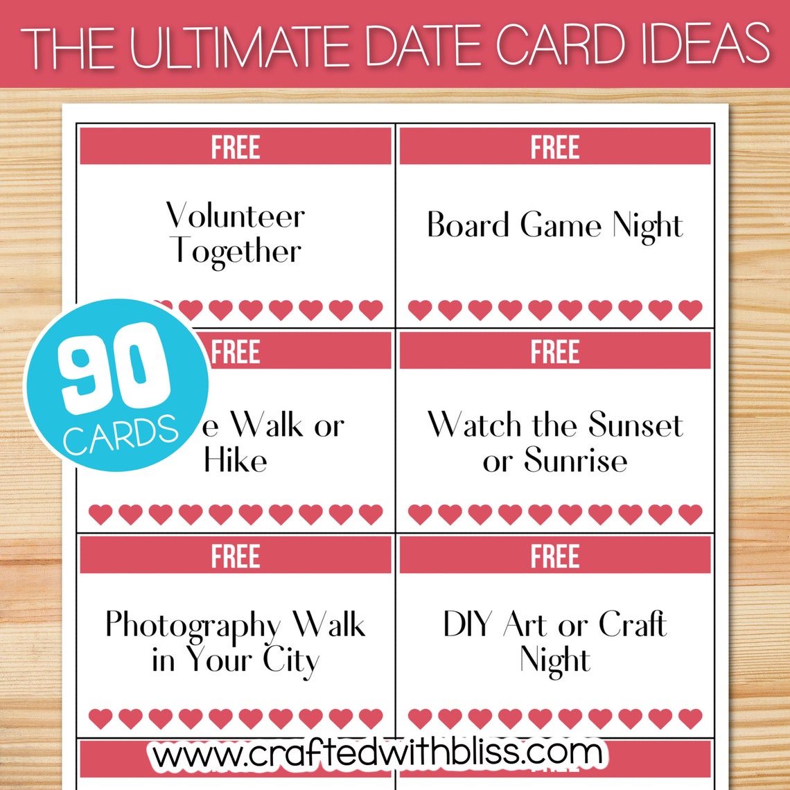 The Ultimate Date Card Ideas for Couples 90 Date Ideas Instant Download ...