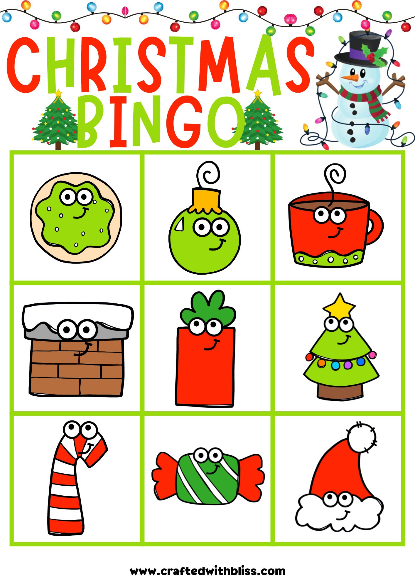 10 Christmas BINGO for Preschool-kindergarten - Etsy