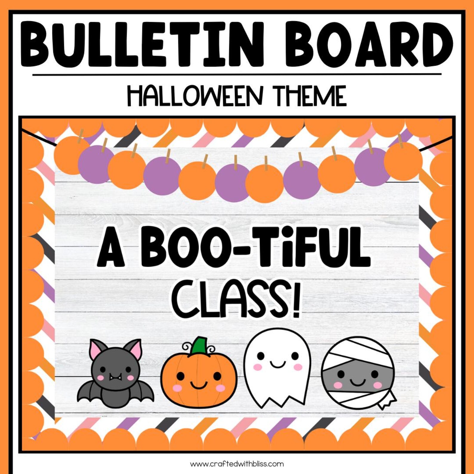 Halloween Bulletin Board Kit Ghost Boo - Etsy