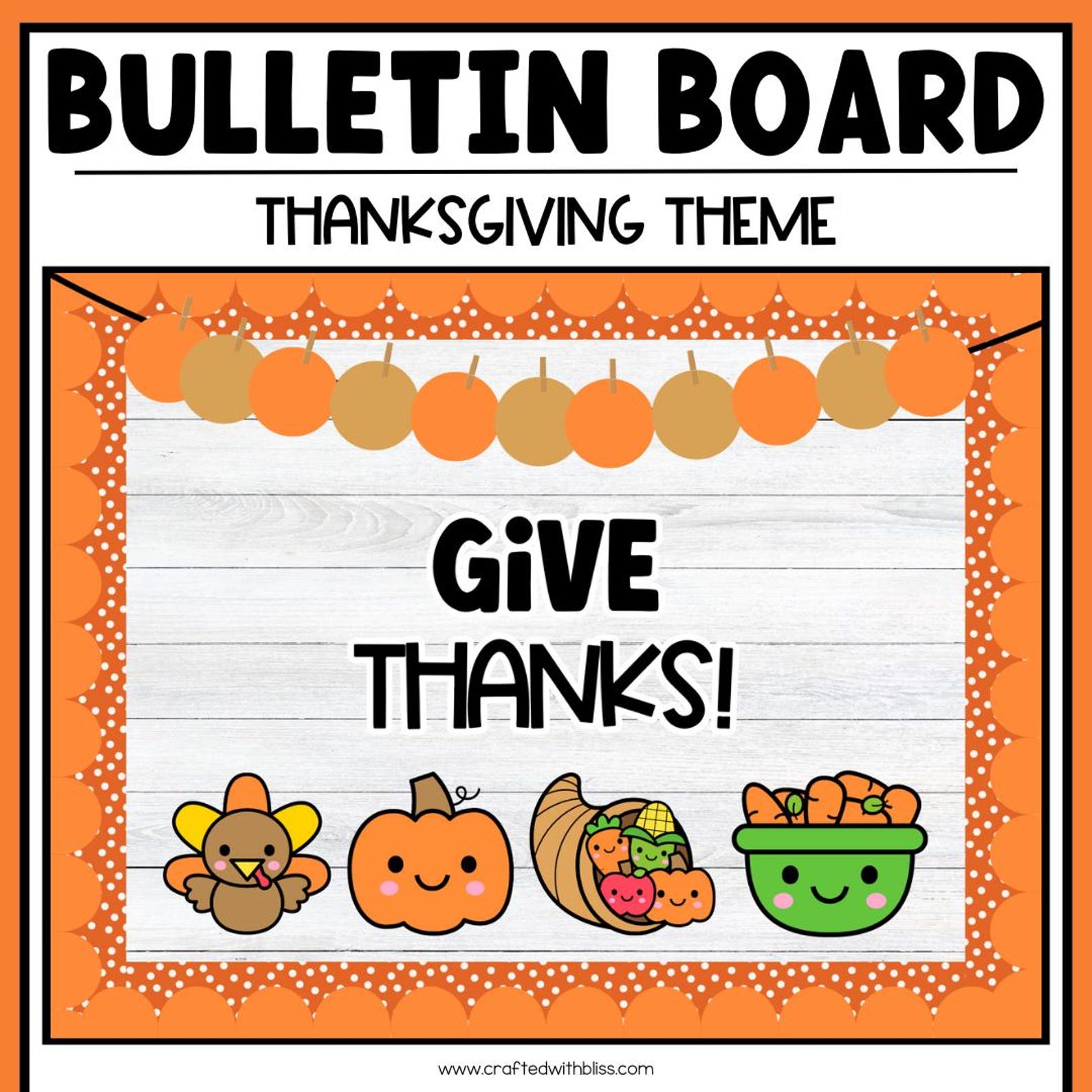 Thanksgiving Bulletin Board Kit - Etsy