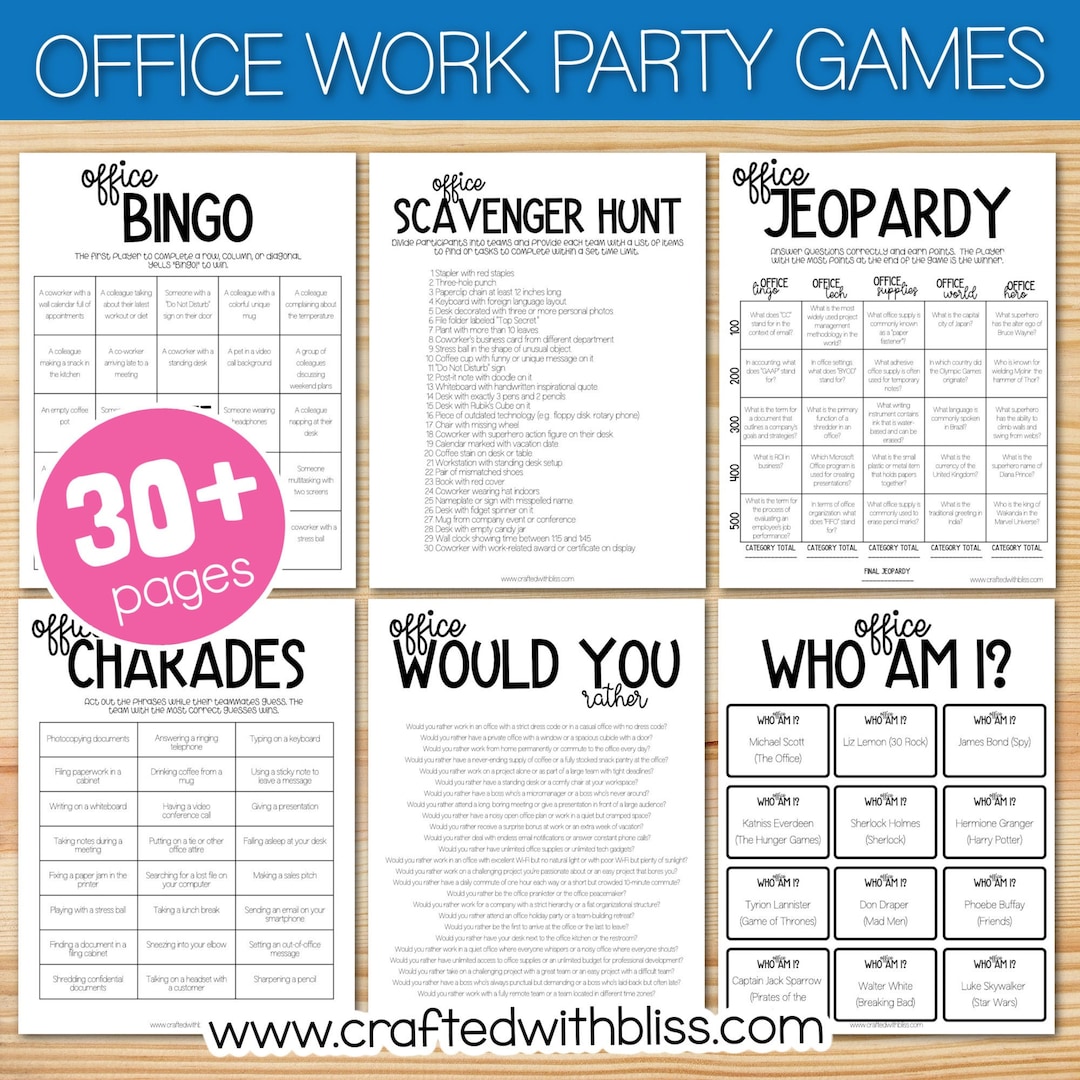 Team Building Games for Work Office Games Activities Bundle Ice Breaker ...