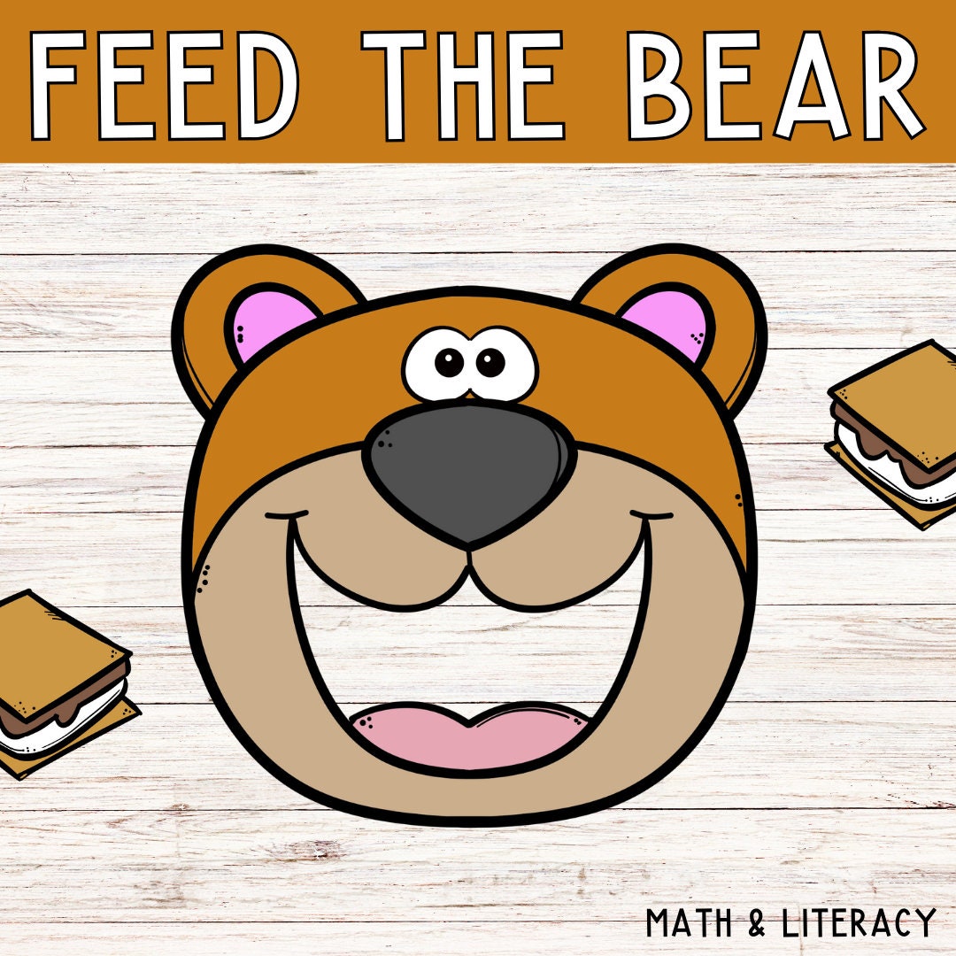 Feed the Bear Camping Theme Feed Me Literacy Center Math Center Camping ...