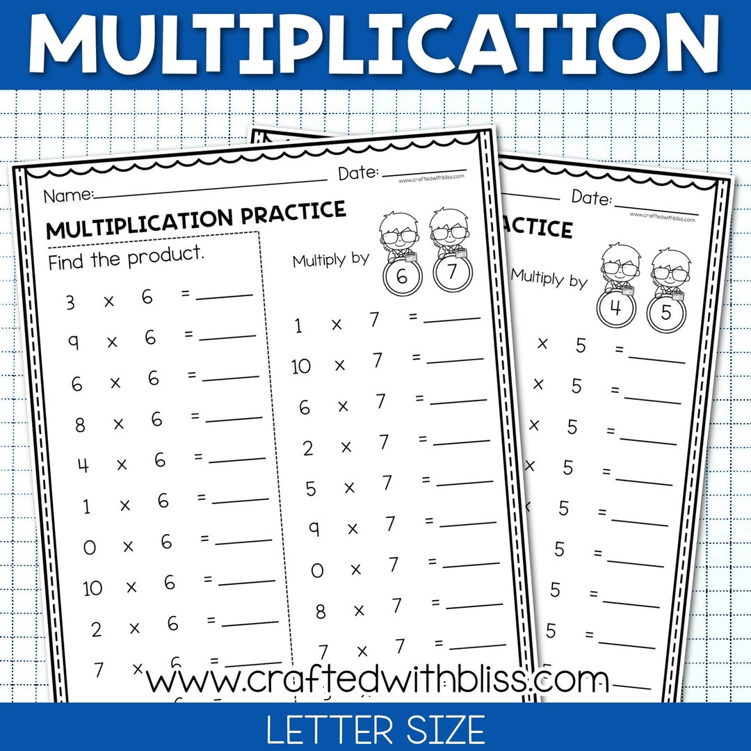 Math Multiplication Facts First-third Grade Practice Pages Homework ...