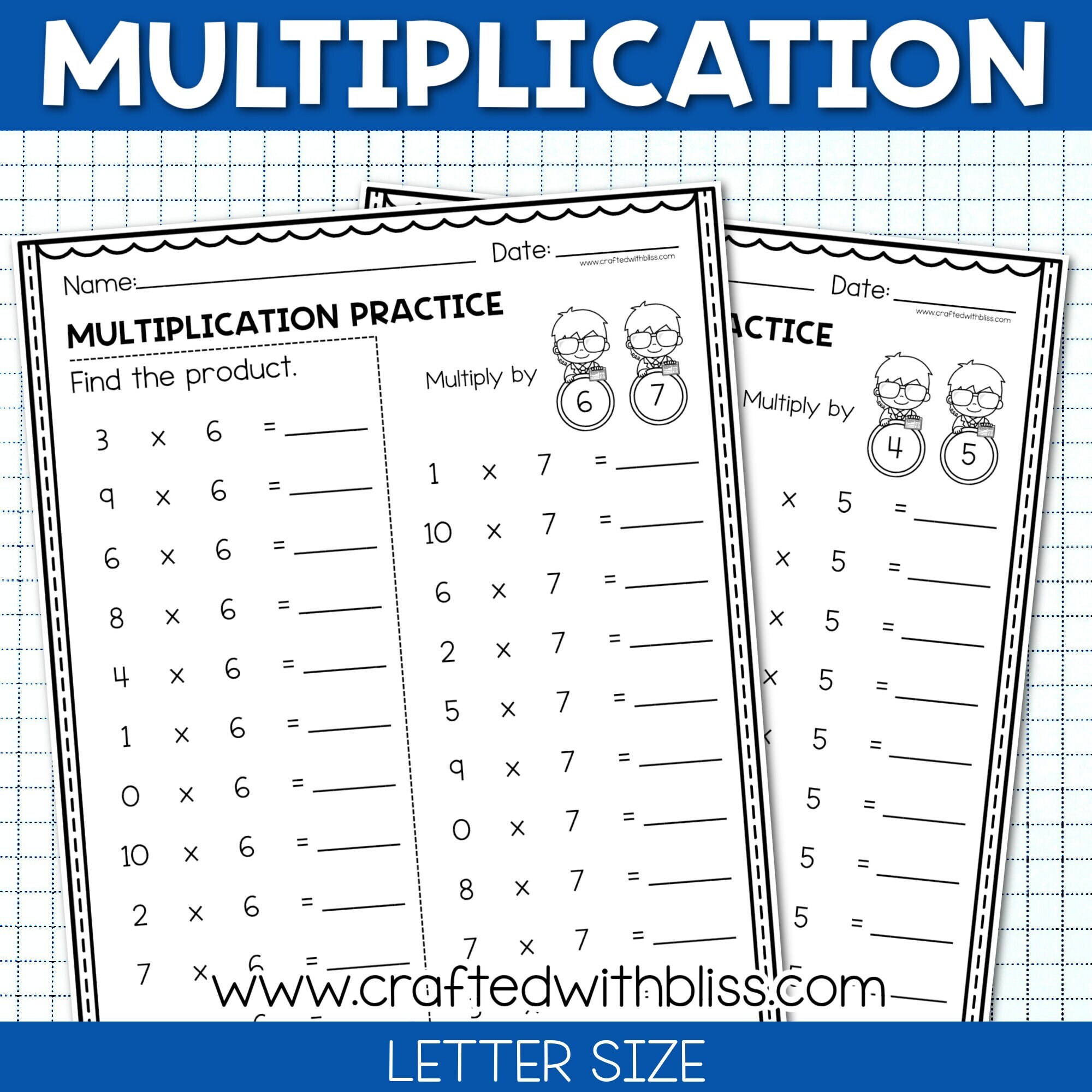 Math Multiplication Facts First-third Grade Practice Pages | Homework ...