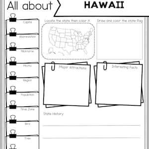 50 States Research Project | Homeschool | US States | Geography - Etsy