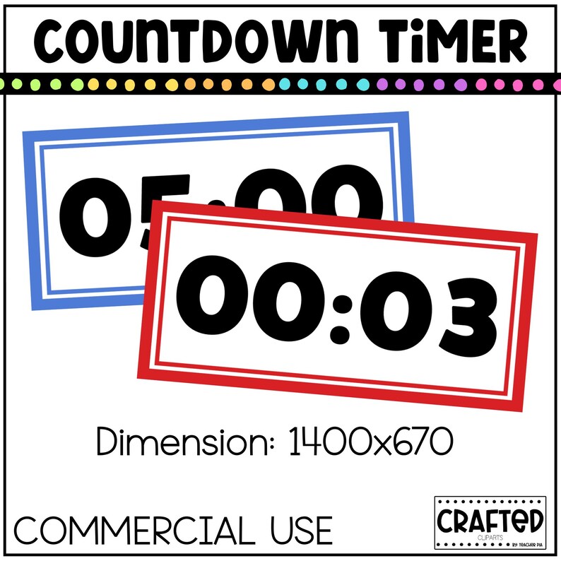 18 Rainbow Countdown Timer Classroom Management Tool Powerpoint Google ...