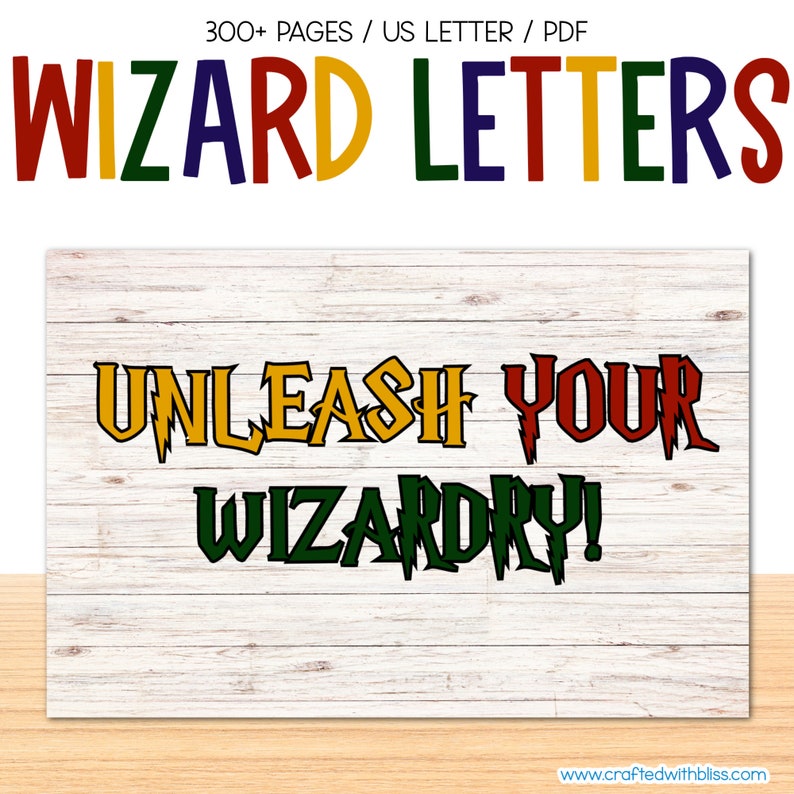 Wizard Letters | Classroom Decor | Bulletin Board Decor | Wizard Theme ...