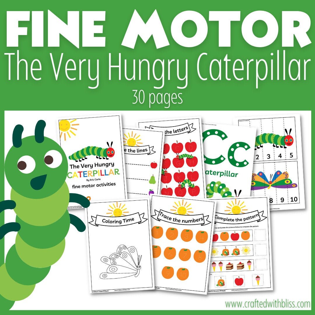The Very Hungry Caterpillar Fine Motor Activity Preschool - Etsy