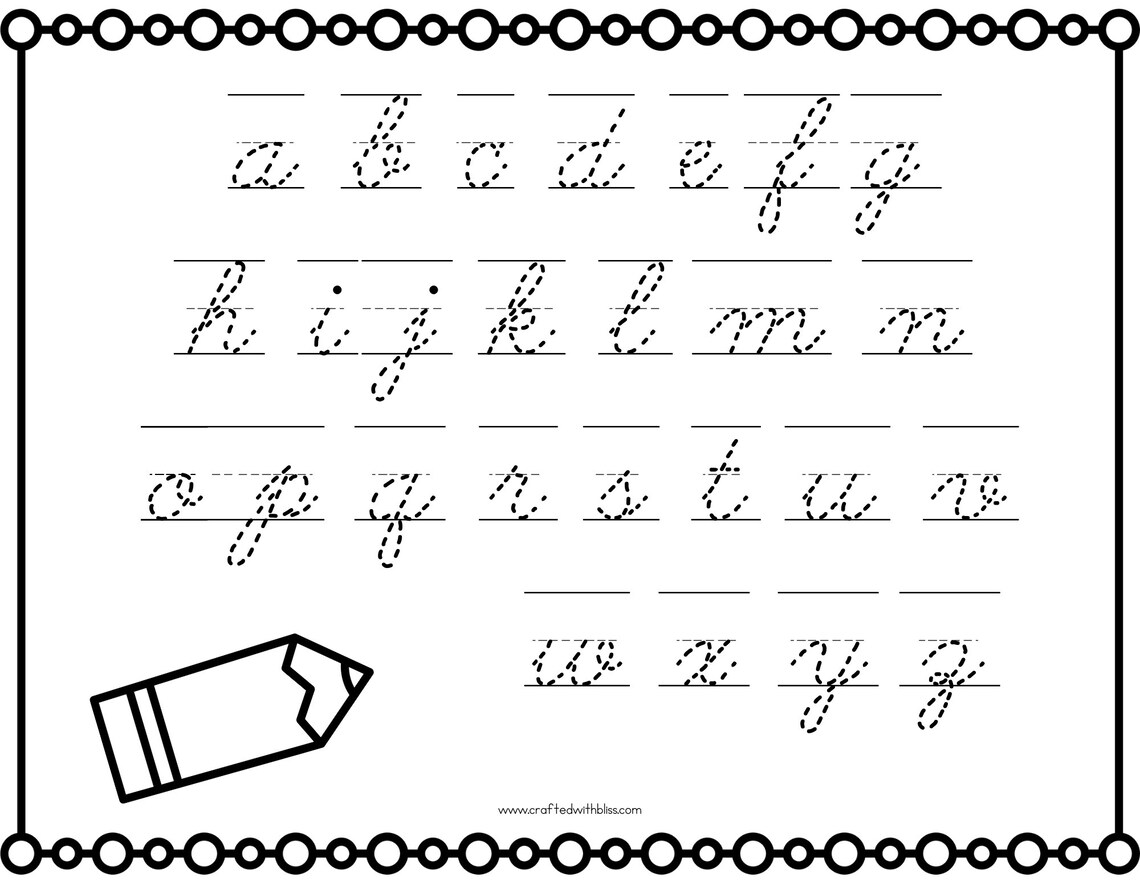 Custom Cursive Name Practice Worksheets Personalized Cursive - Etsy