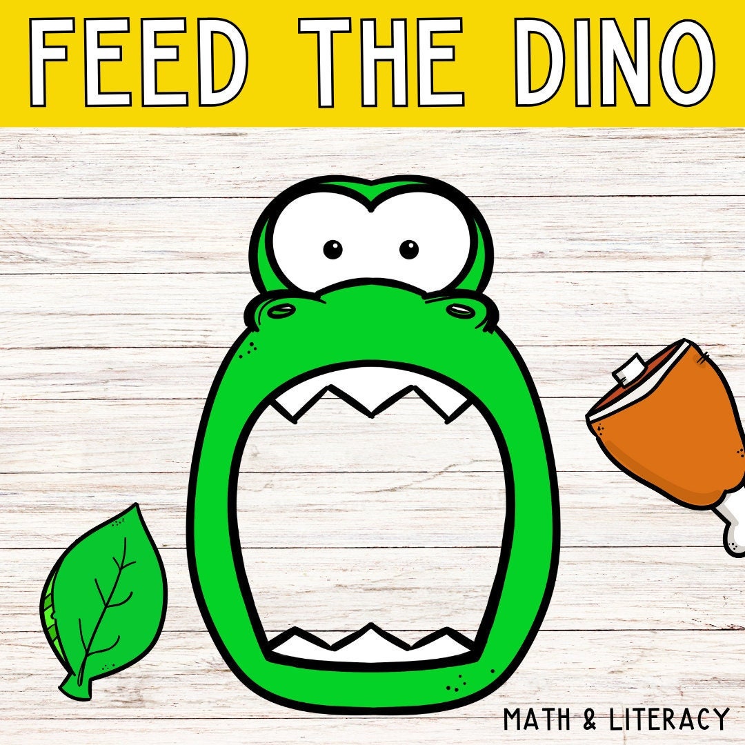 Feed the Dino Dinosaur Theme Feed the T Rex Literacy Center - Etsy