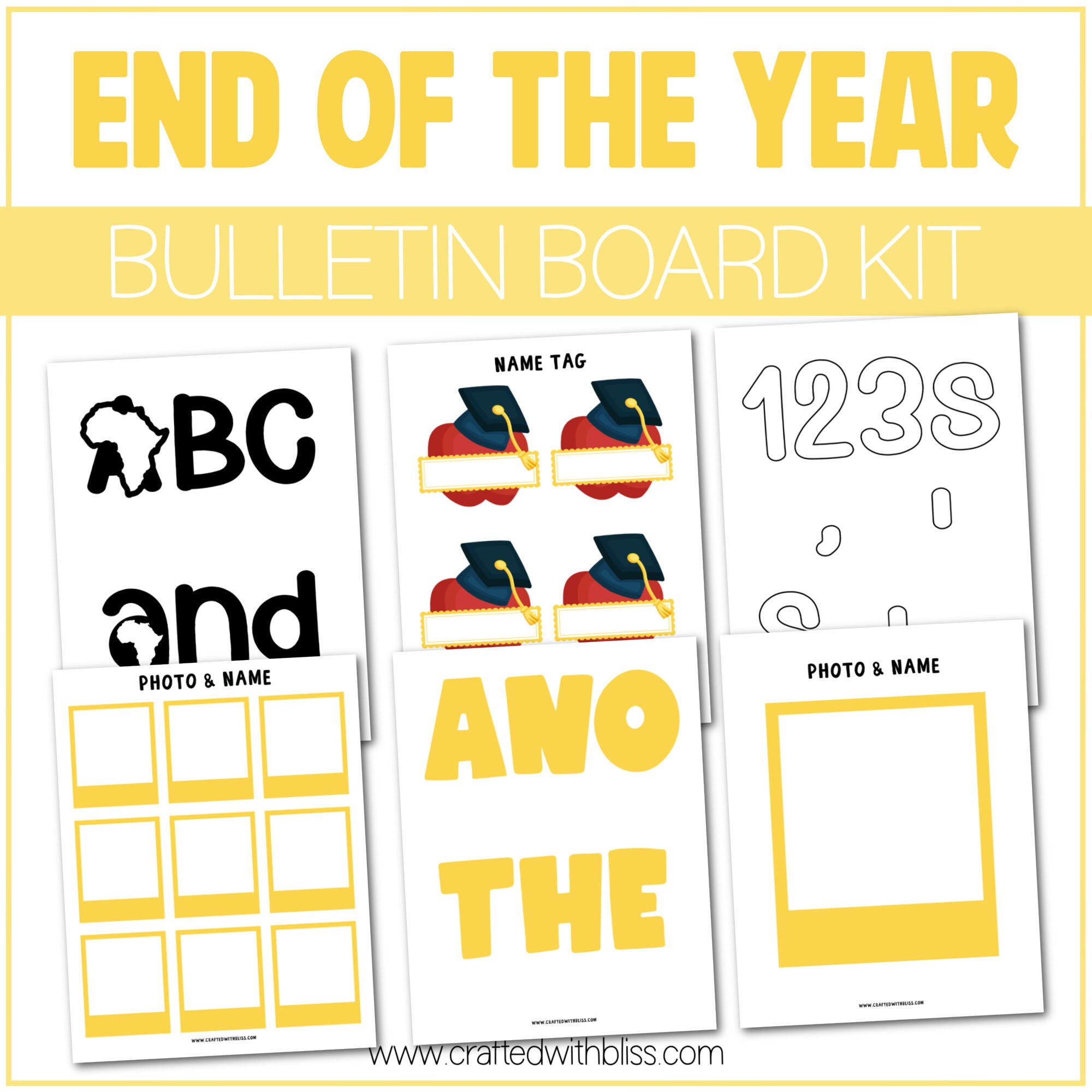 End of the Year Bulletin Board Kit Door Classroom Decor Graduation ...