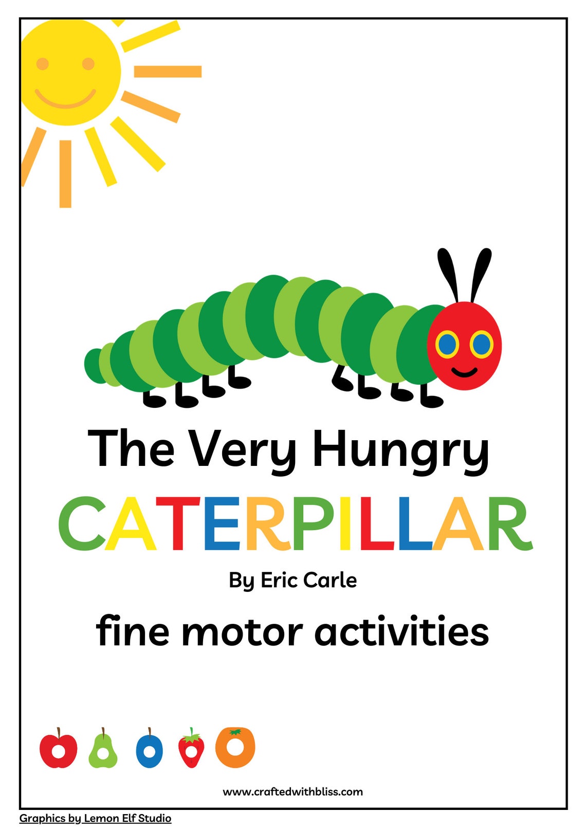 The Very Hungry Caterpillar Fine Motor Activity Preschool - Etsy