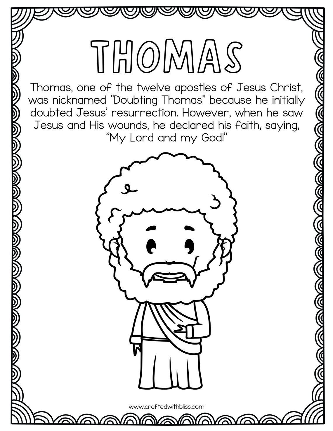 12 Apostles of Jesus Coloring Pages Printable Catholic Bible Christian ...