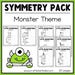 Cute Monster Theme Symmetry Printable for Early Finishers Halloween ...