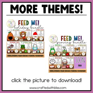 Feed the Zoo Animals Zoo Theme Feed the Animals Literacy Center Math ...