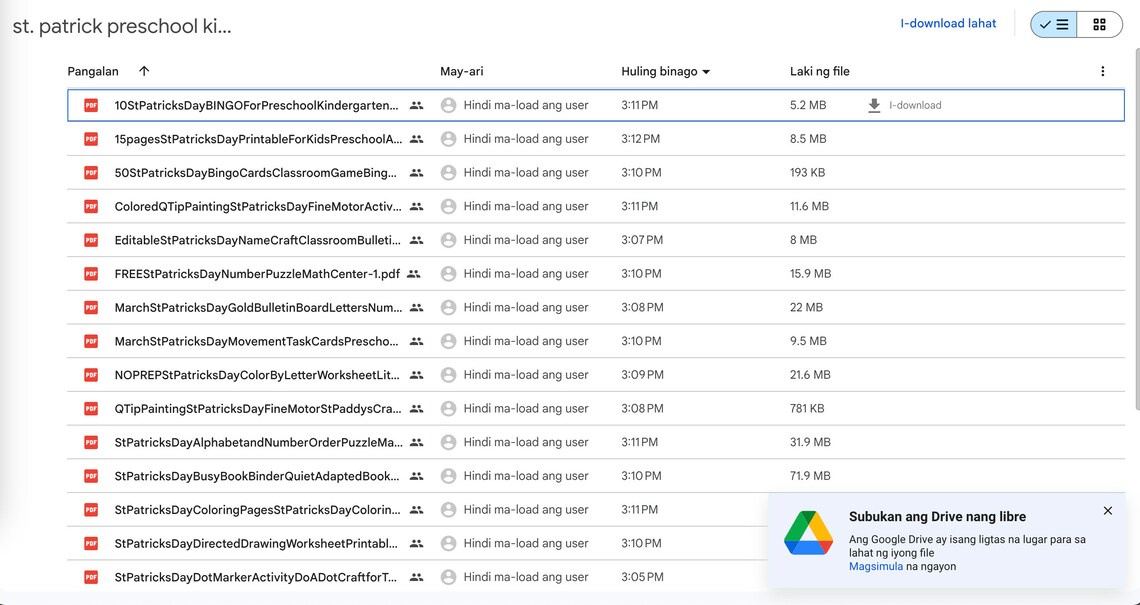 March Preschool-kindergarten Bundle, St. Patrick's Day Kindergarten ...