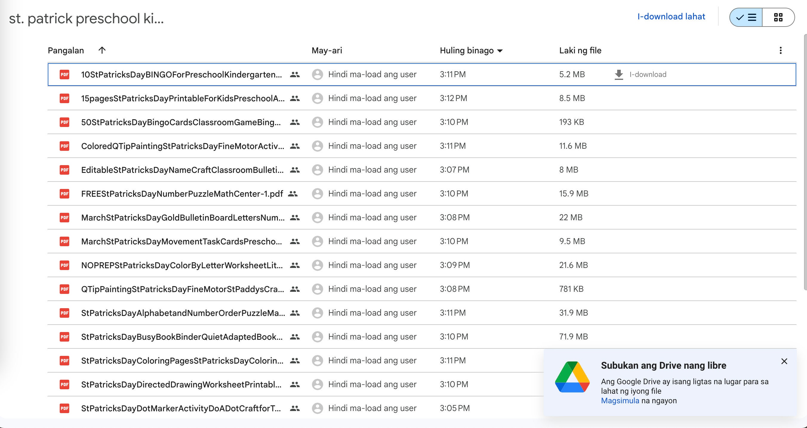 March Preschool-kindergarten Bundle, St. Patrick's Day Kindergarten ...