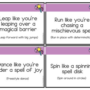 Wizard Says | Fun Magical Movement Cards Ice Breaker Gross Motor Game ...