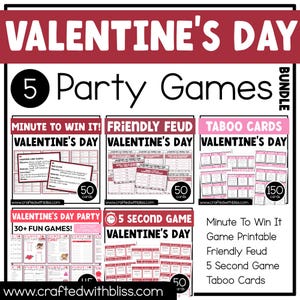 Valentine's Day Party Game Printable Bundle February - Etsy