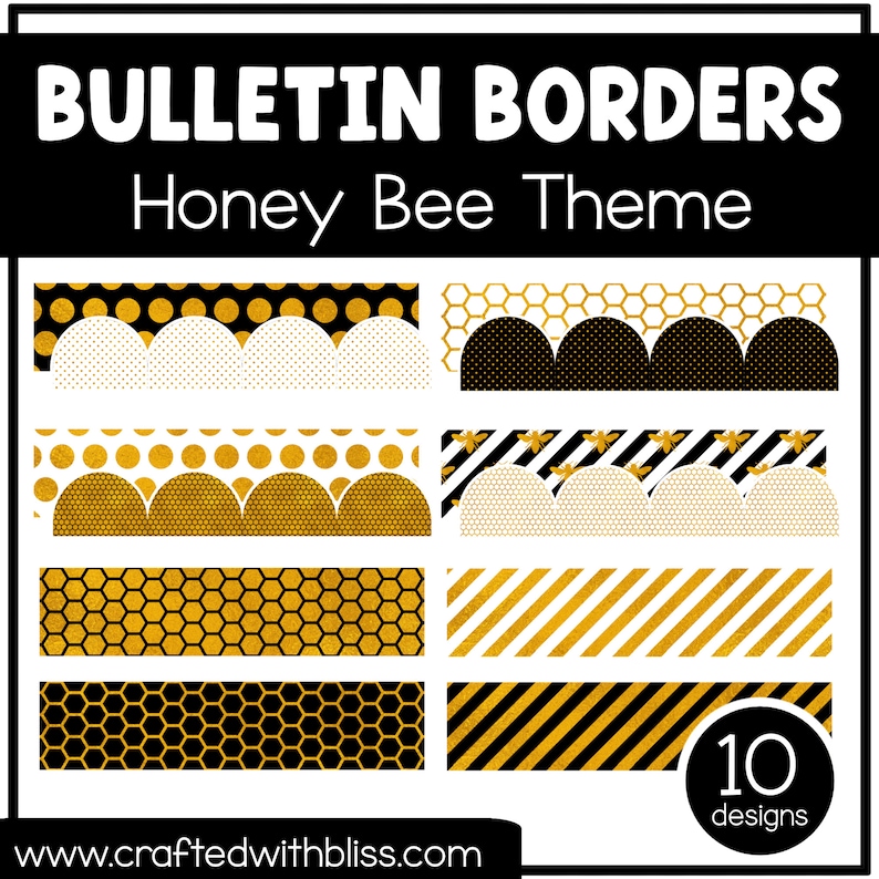 Honey Bee Theme Bulletin Board Borders - Etsy