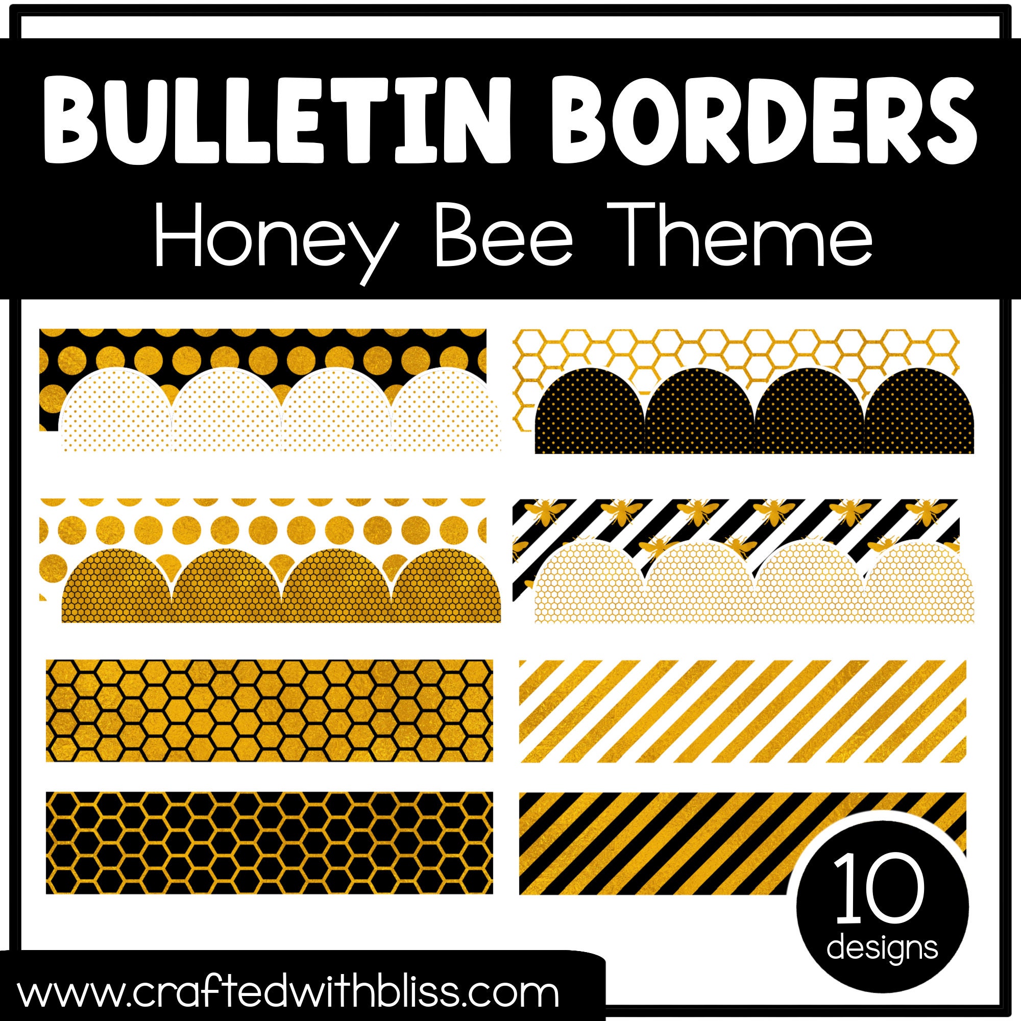 Honey Bee Theme Bulletin Board Borders - Etsy
