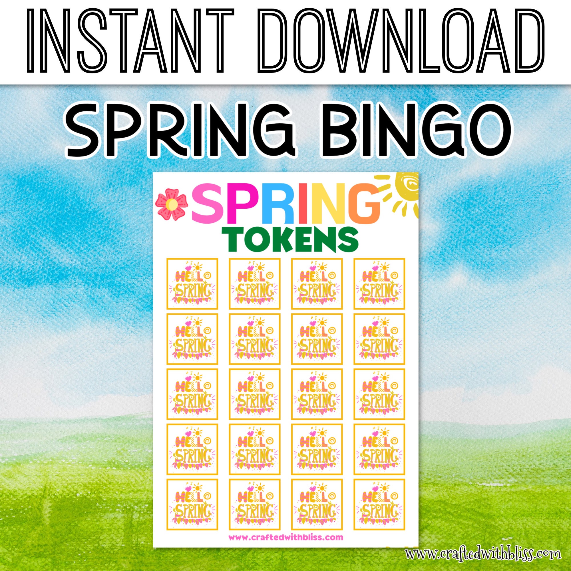 Spring Bingo for Kids, Spring Bingo Birthday Party, Classroom Bingo ...