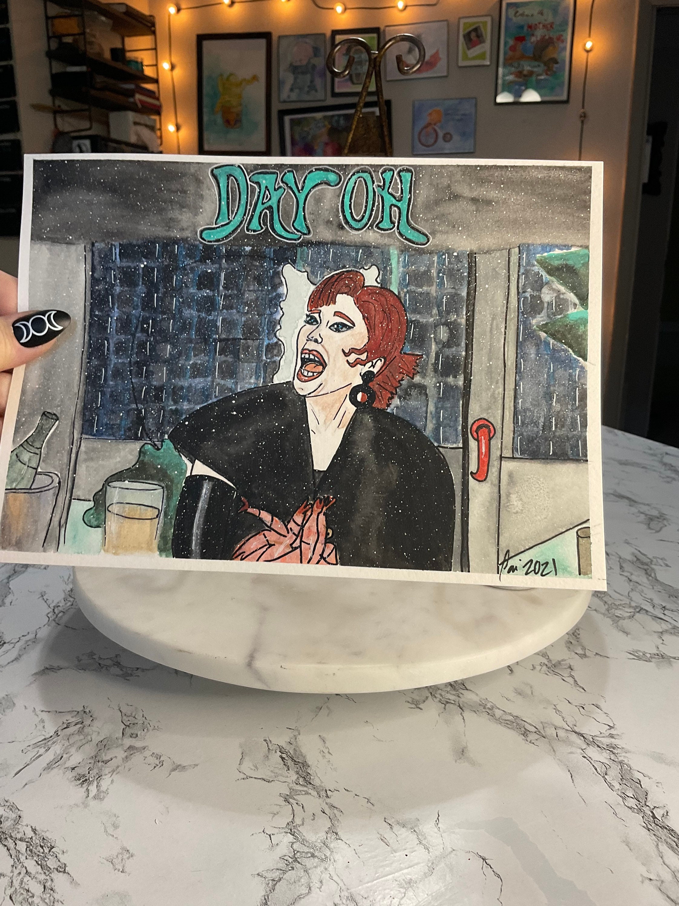 Beetlejuice Delia Deetz Day-oh Original Fine Art Print - Etsy